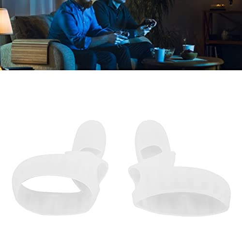 ciciglow VR Silicone Handle Protective Cover, Full Protection Touch Controller Grip Cover Transparent Handle Grips Protector for Quest 2(Transparent White)