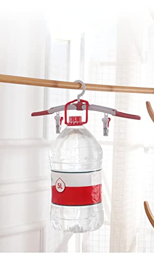 Travel Outdoor Folding Clothes Hanger, Storage Clothes Hanger, Student Clothes Hanger, Clothes Support, Household Clothes Hanger, Underwear Rack Red