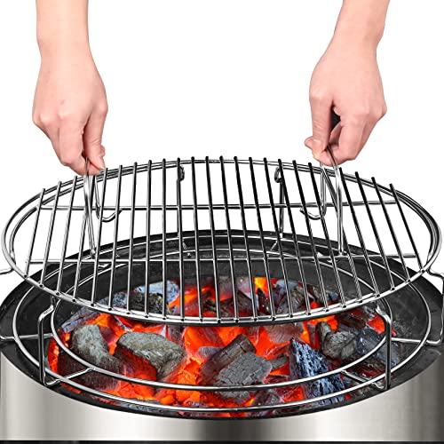 Fire Pit Cooking Grate Accessory for Solo Stove Bonfire 19.5 Inch, Stainless Steel Grill Grate for Bonfire Fireplace Tools