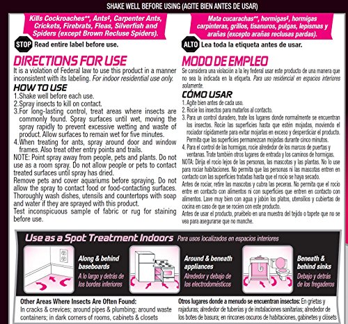 Hot Shot Ant & Roach Plus Germ Killer, Fresh Floral Scent Aerosol, 2/17.5-Ounce