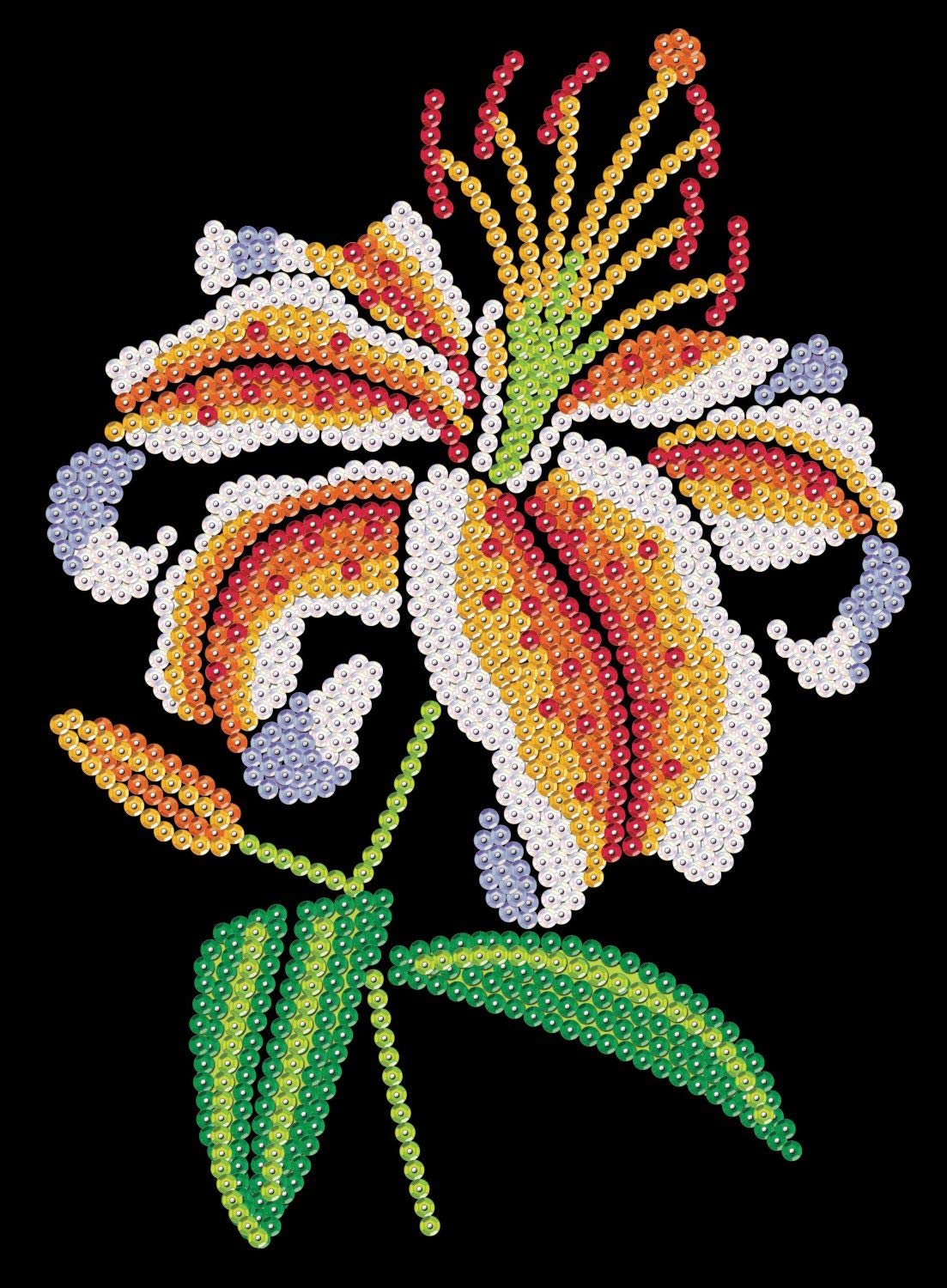 Sequin Art Purple Tiger Lily, Sparkling Arts and Crafts Kit; Creative Crafts for Adults and Kids