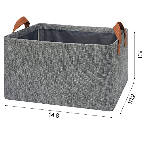 GRANNY SAYS Bundle of 2-Pack Rectangle Lidless Storage Bins & 2-Pack Linen Closet Organizers