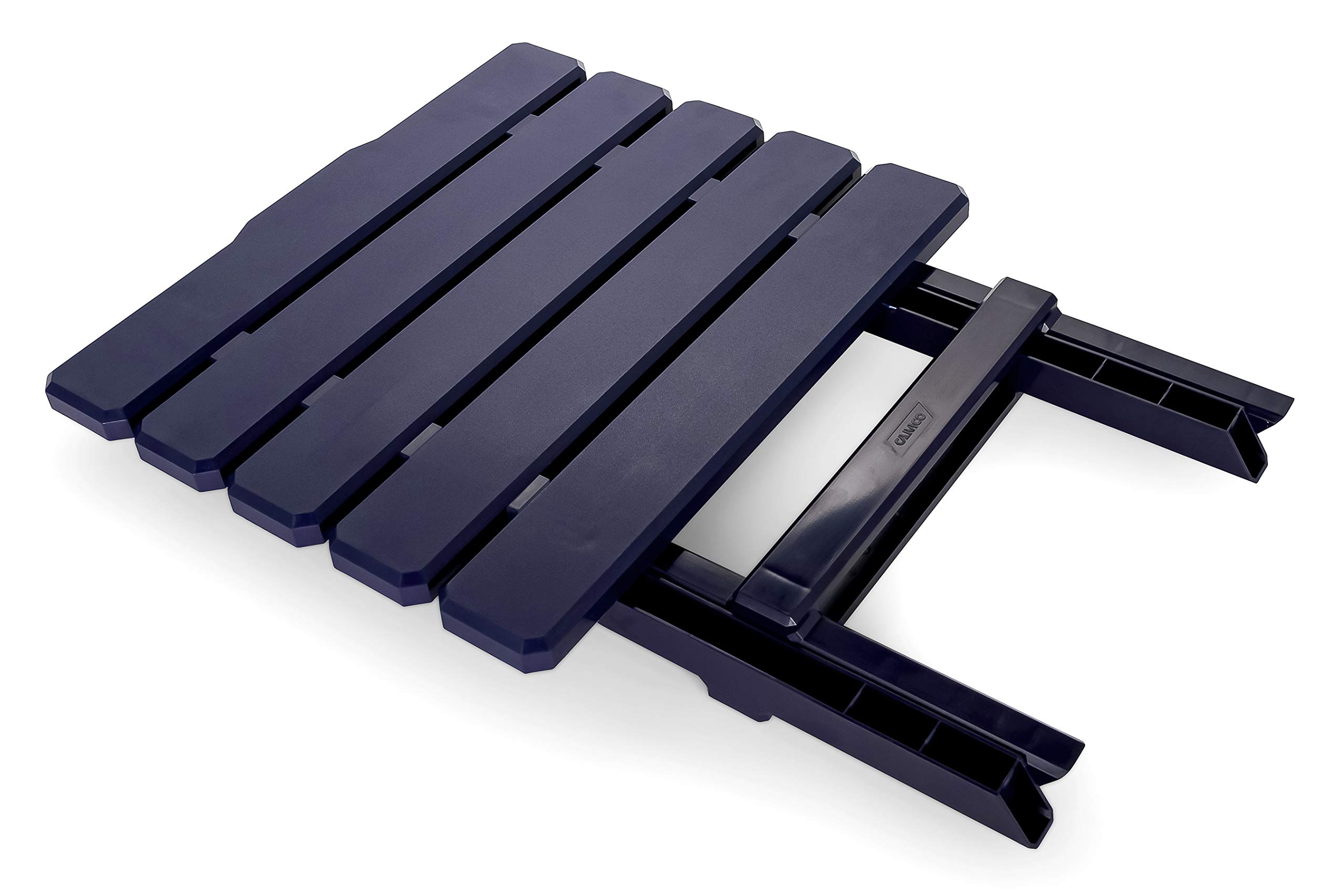 Camco Navy Large Adirondack Portable Outdoor Folding Side Table-Perfect for The Beach, Camping, Picnics, Cookouts and More-Weatherproof and Rust Resistant (21039)