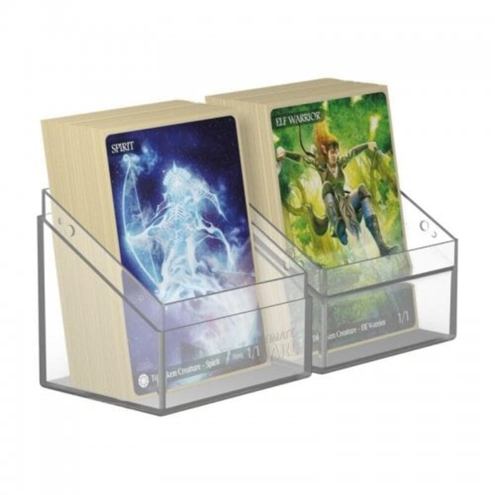 Ultimate Guard Boulder 80+, Deck Case for 80 Double-Sleeved TCG Cards, Clear, Secure & Durable Storage for Trading Card Games, Soft-Touch Finish