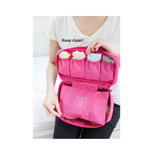 vanki 1 pc Portable Travel Drawer Dividers Closet Organizers Bra Underwear Storage Bag,Navy blue