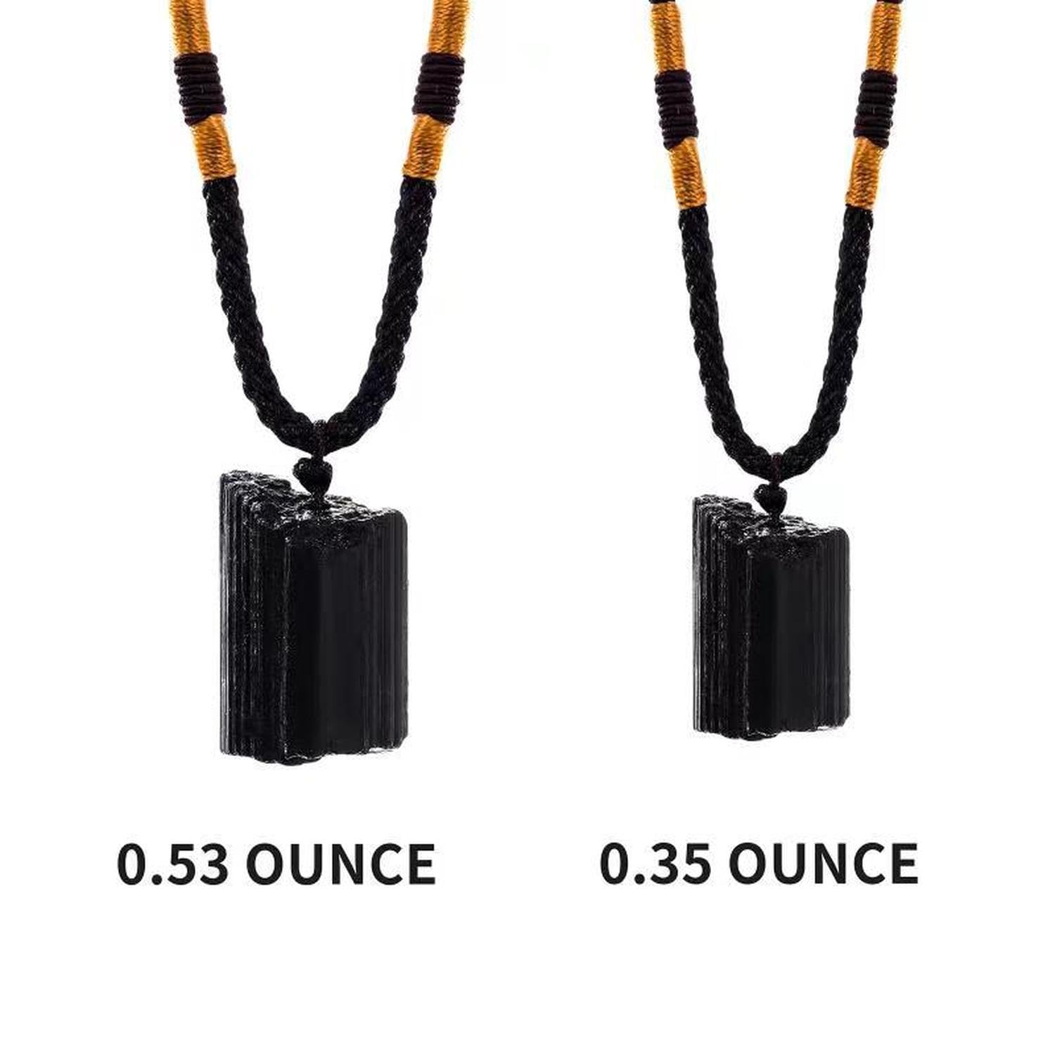 CIFIBIFUN Black Tourmaline Necklace Crystal Pillar Pendant ,Original Natural Stone Metaphysically Psychic Large Protection (1.1)