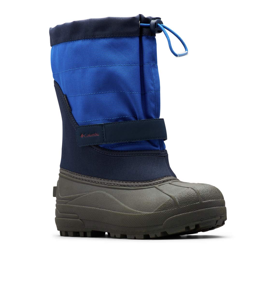 Columbia unisex child Powderbug Plus Ii Snow Boot, Collegiate Navy/Chili, 2 Big Kid US