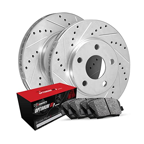 R1 Concepts Rear Brakes and Rotors Kit |Rear Brake Pads| Brake Rotors and Pads| Optimum OEp Brake Pads and Rotors|fits 2012-2017 Audi A4, A4 Quattro, A5, A5 Quattro, Q5