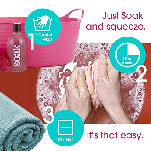 Soak Laundry Soap โ No Rinse, Plant Derived Hand Wash Detergent - 375 ml / 12 fl. oz, 75+ Washes (Fig)