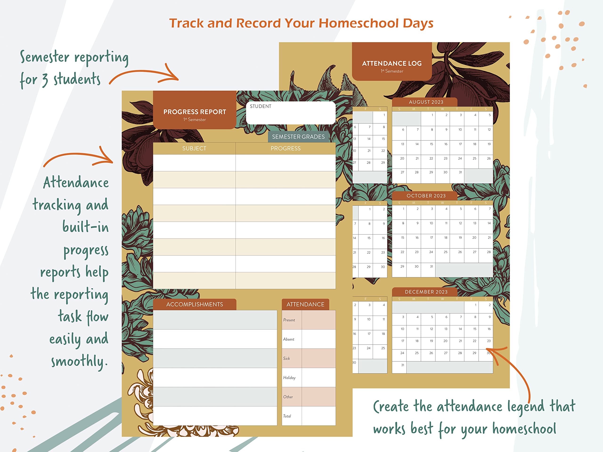 Day by Day Homeschool Planner, 2023-2024 School Year - by Well Planned Gal