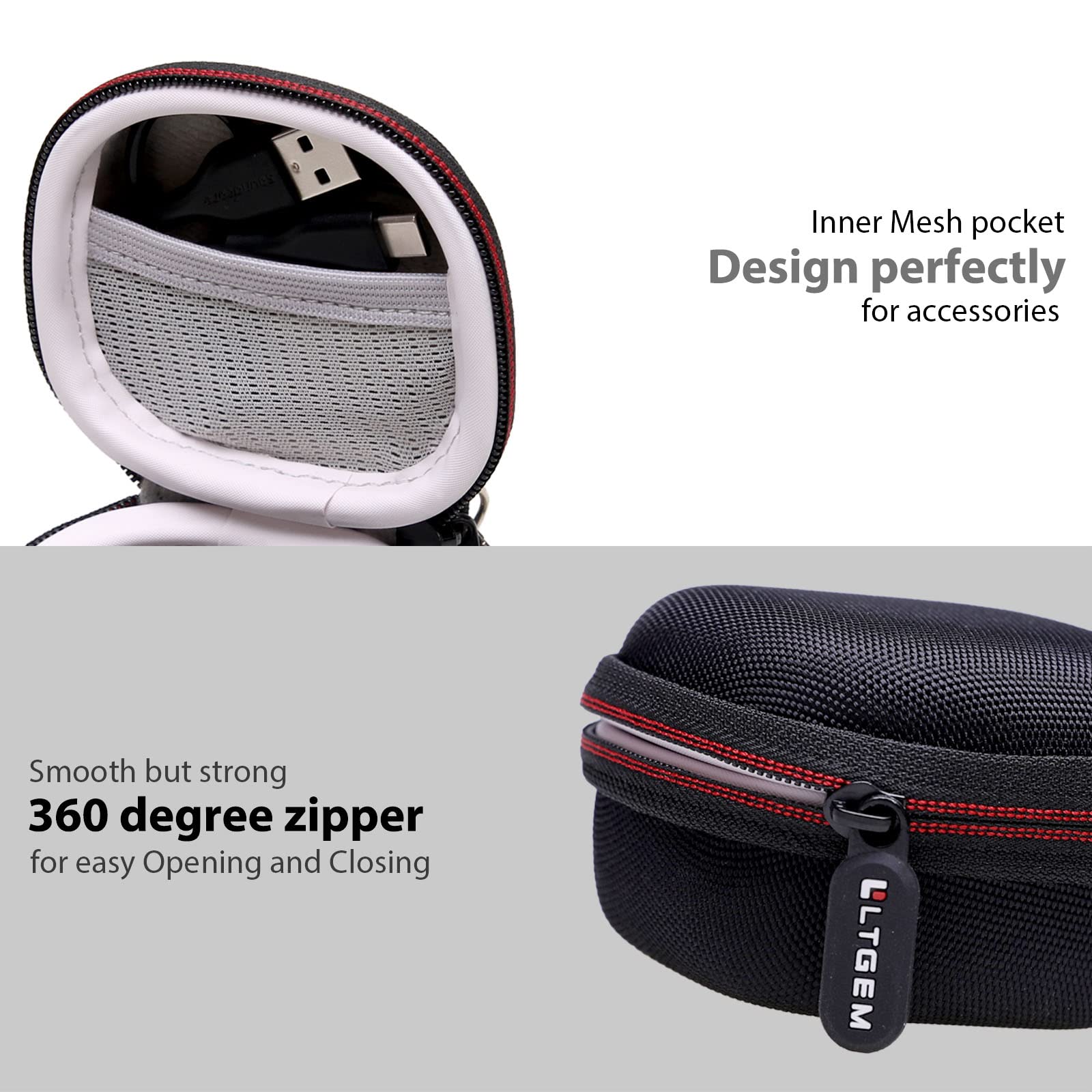 LTGEM EVA Hard Case for Soundcore by Anker Liberty 3 Pro Noise Cancelling Earbuds - Travel - Protective Carrying Storage Bag