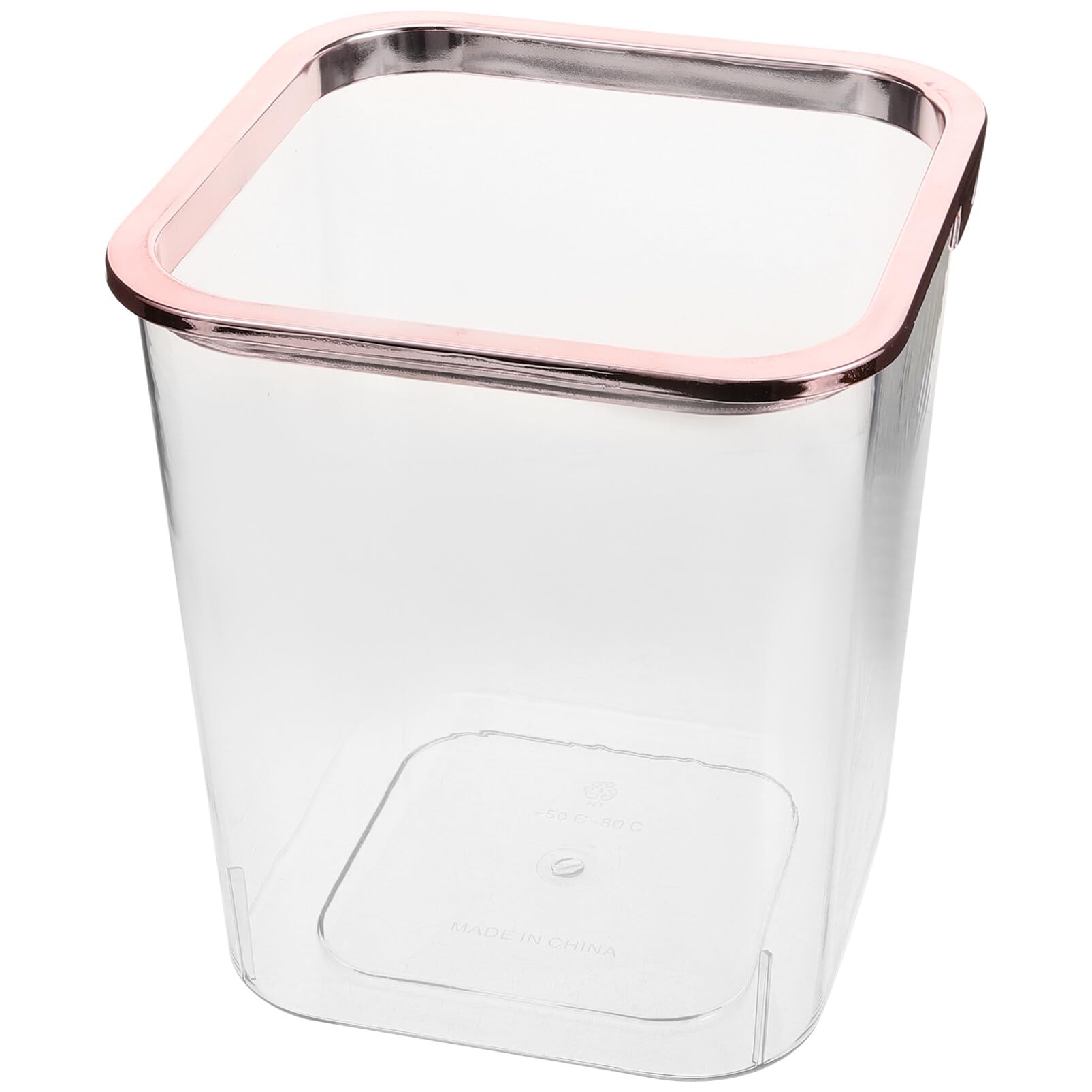 MAGICLULU Clear Trash Can Square Wastebasket Plastic Garbage Bin Transparent Rubbish Can Waste Container for Bedroom Kitchen Bathroom Home Office A