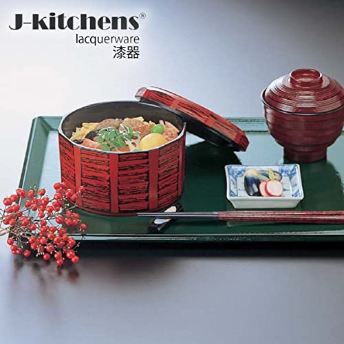 J-Kitchens Obon Tray, Rikyu Bon, Green, Tenkuro, Non-Slip Obon Shaku 4, Made in Japan