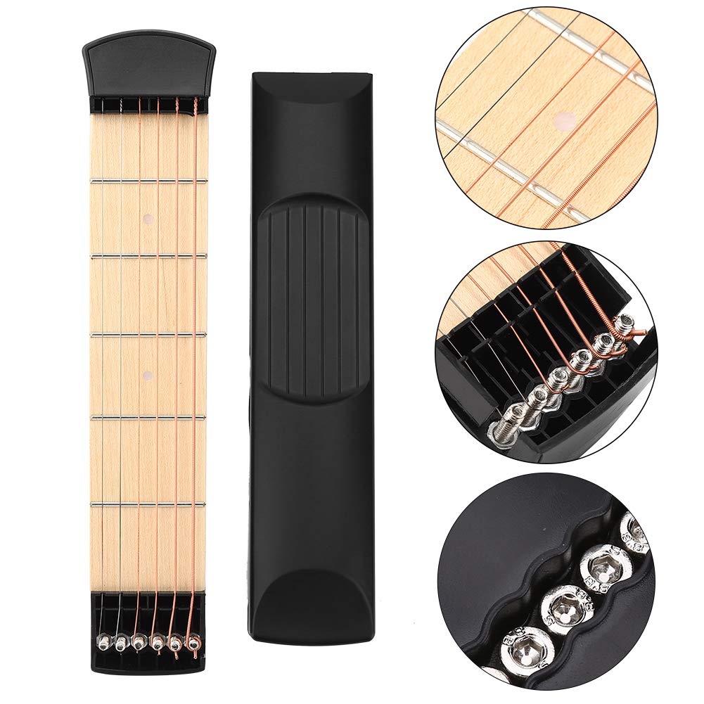 Caredy Portable Portable Guitar, Durable Lightweight 6 Fret Guitar, for Guitar Beginners for Professional Guitarist