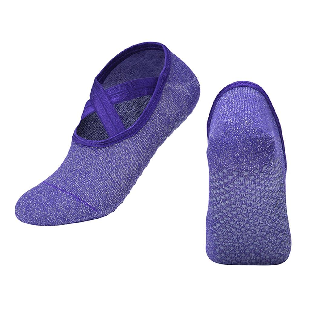 Colcolo Socks Yoga Dance Shoes Non Sports Massage Socks, Purple, one size