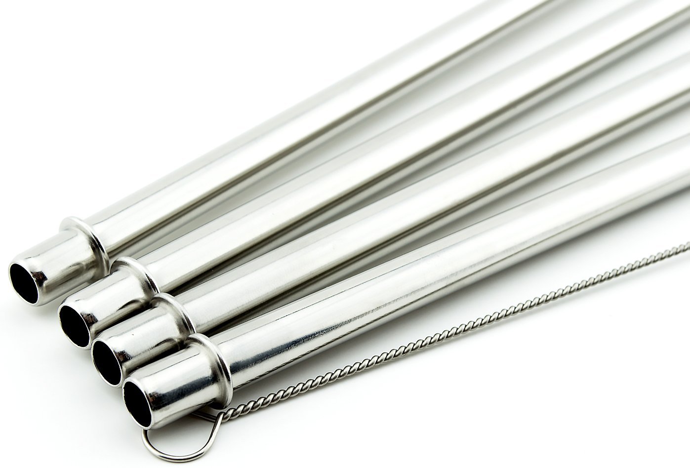 CocoStraw 30oz Straw Lid + 4 Stainless Steel Straws Replacement for Yeti RTIC Polar Drifter Big Boss Sic Tumbler Rambler Cups with Cleaning Brush NO SPILL