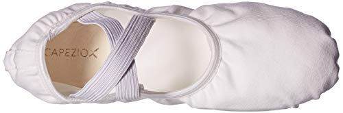 Capezio Women's Ballet Flat, White, 6.5 UK