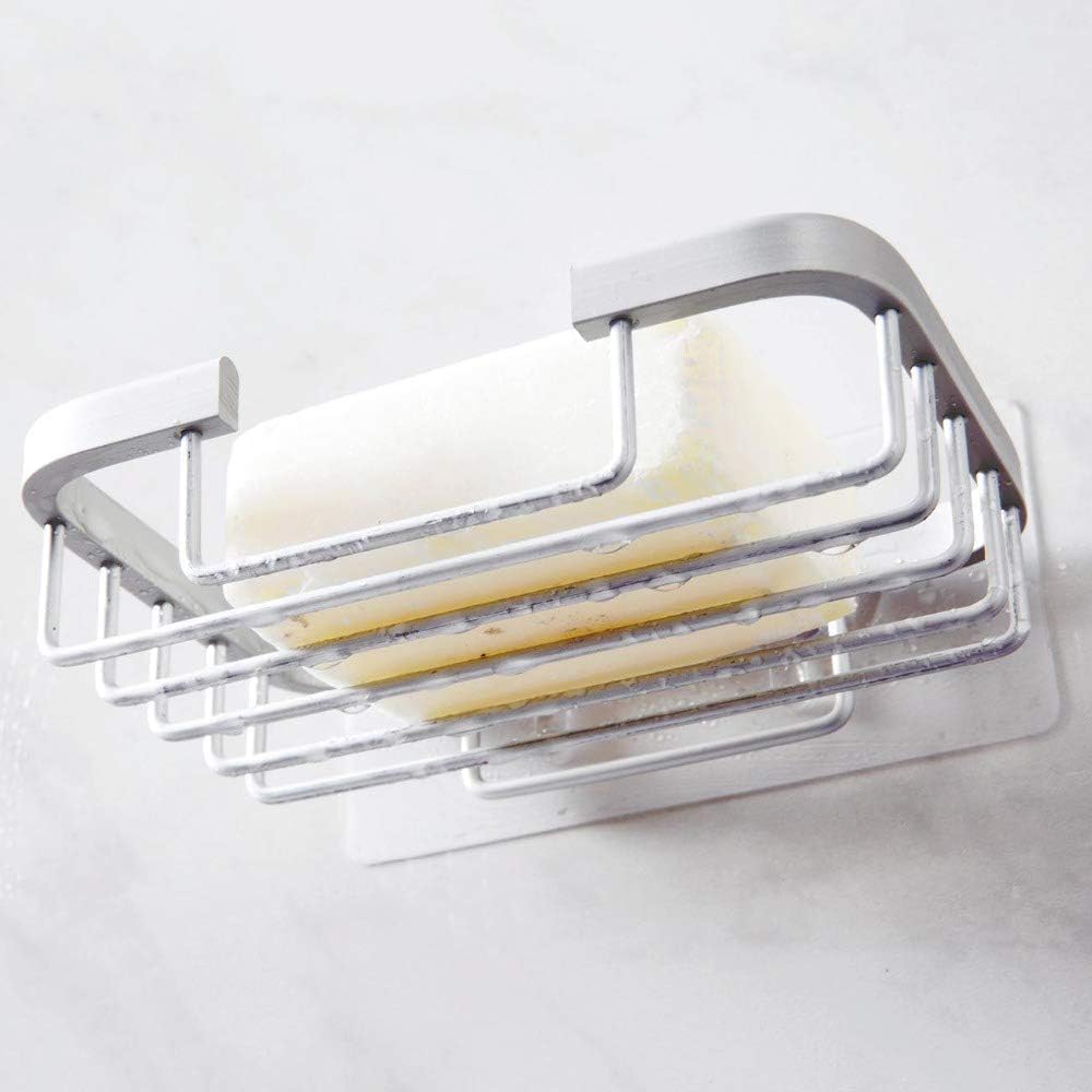 Gold Bar Soap Holder for Shower Wall,Stainless Steel Adhesive Soap Dish for Bathroom,Drill Free Soap Holder Storage Rack Soap Dishes Holders and Dispensers Bathroom Accessories