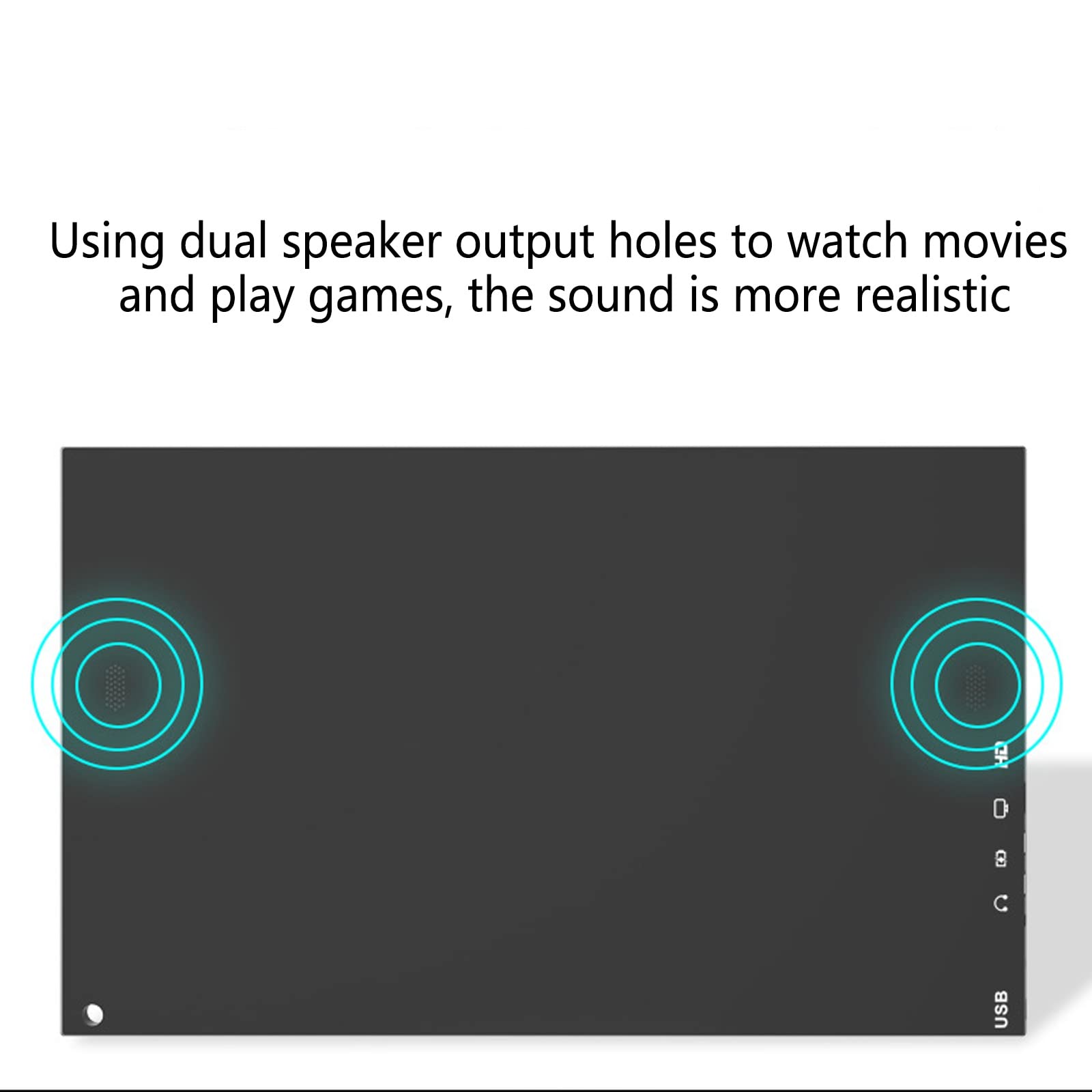 DFZ 15.6 Inch Portable Monitor, 1920 X 1080 Computer Display, Built-in Speakers, Portable Gaming Monitors for Computer, Laptop