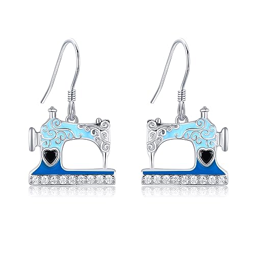 Sewing Gifts for Sewing Lovers Sterling Silver Sewing Machines Earrings for Women