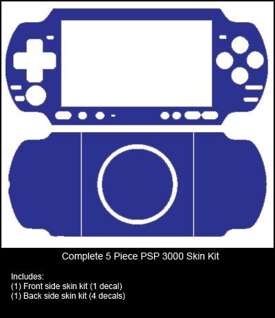 Gold Chrome Mirror - Vinyl Decal Mod Skin Kit by System Skins - Compatible with PlayStation Portable 3000 Console