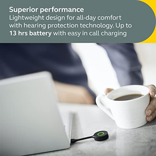 Jabra Engage 55 Stereo Wireless Headset with Link 400 USB-C DECT Adapter β Noise-Cancelling Microphone, Extensive Range, Hearing Protection β MS Teams Certified, Works with All Other Platforms β Black
