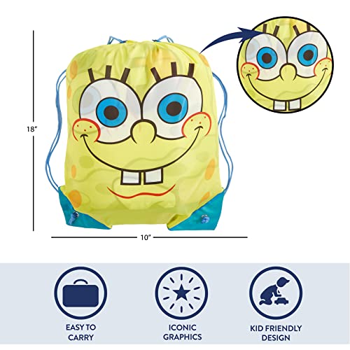 Nickelodeon Spongebob Squarepants Sling Bag and Cozy Lightweight Sleeping Bag, 46β L x 26β W, Ages 3+