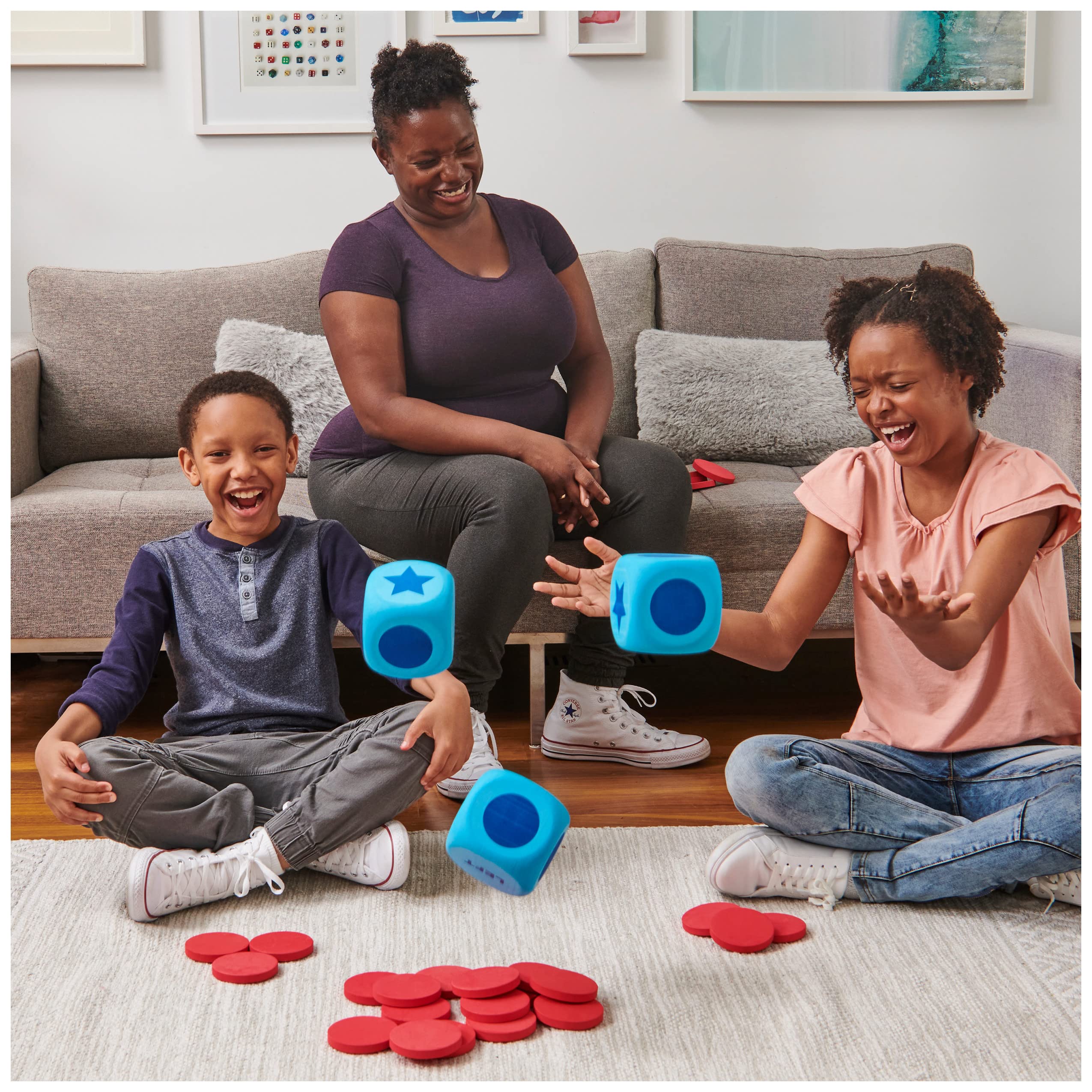 Spin Master Games, Left Center Right Giant Edition, Family Game for Indoor & Outdoor Fun with Big Oversized Board, for Family and Kids, 2-4 Players, Ages 6 & Up
