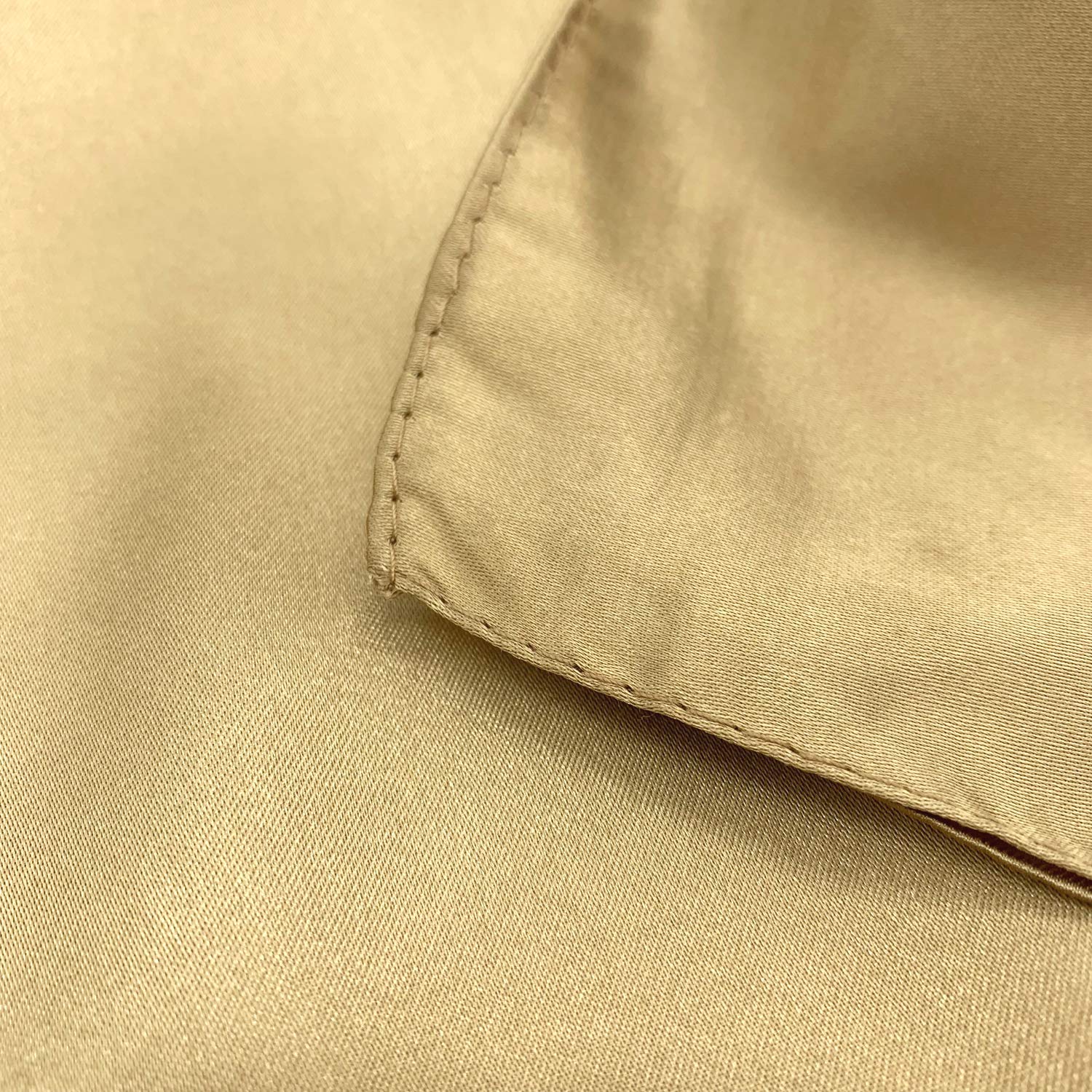 YOUR SMILE Silk feeling Pure Color Scarf Women’s Fashion Pattern Large Square Satin Headscarf Headdress 24''x24'',Gold