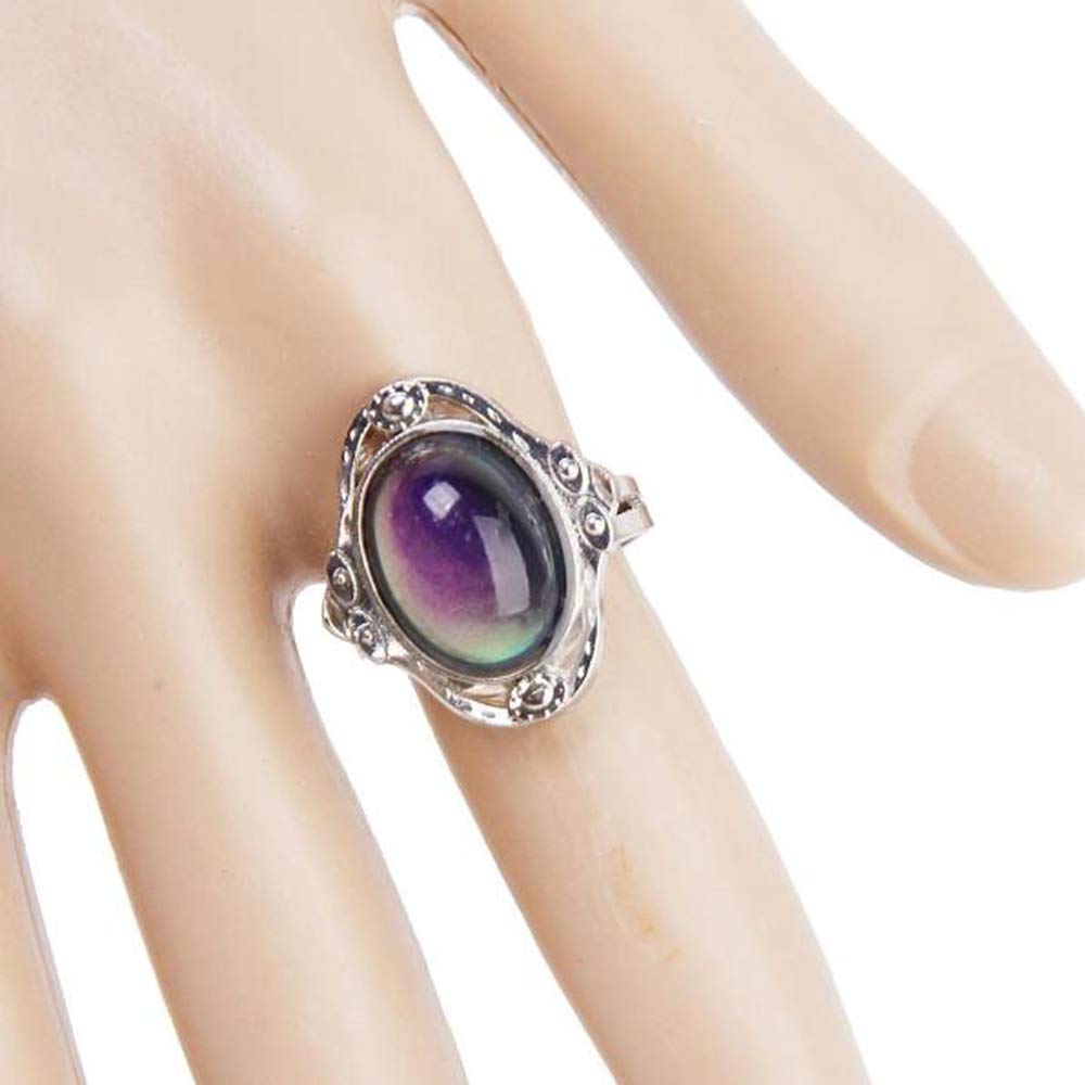 Color Changing Mood Ring Retro Rings Adjustable Ring Band for Expand A Woman's Jewelry Creative and Exquisite Workmanship