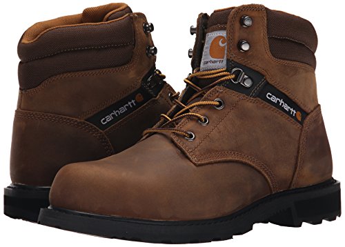 Carhartt Men's Traditional Welt 6" Steel Toe Work Boot Construction, Crazy Horse Brown Oil Tanned, 12 Wide