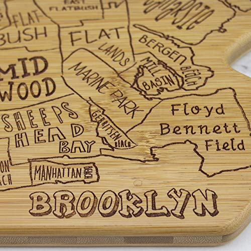 Totally Bamboo Brooklyn City Life Bamboo Serving and Cutting Board, 13-1/2" x 11-3/4"