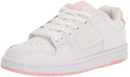 DC Women's Manteca 4 Casual Skate Shoe, White/Pink, 9.5