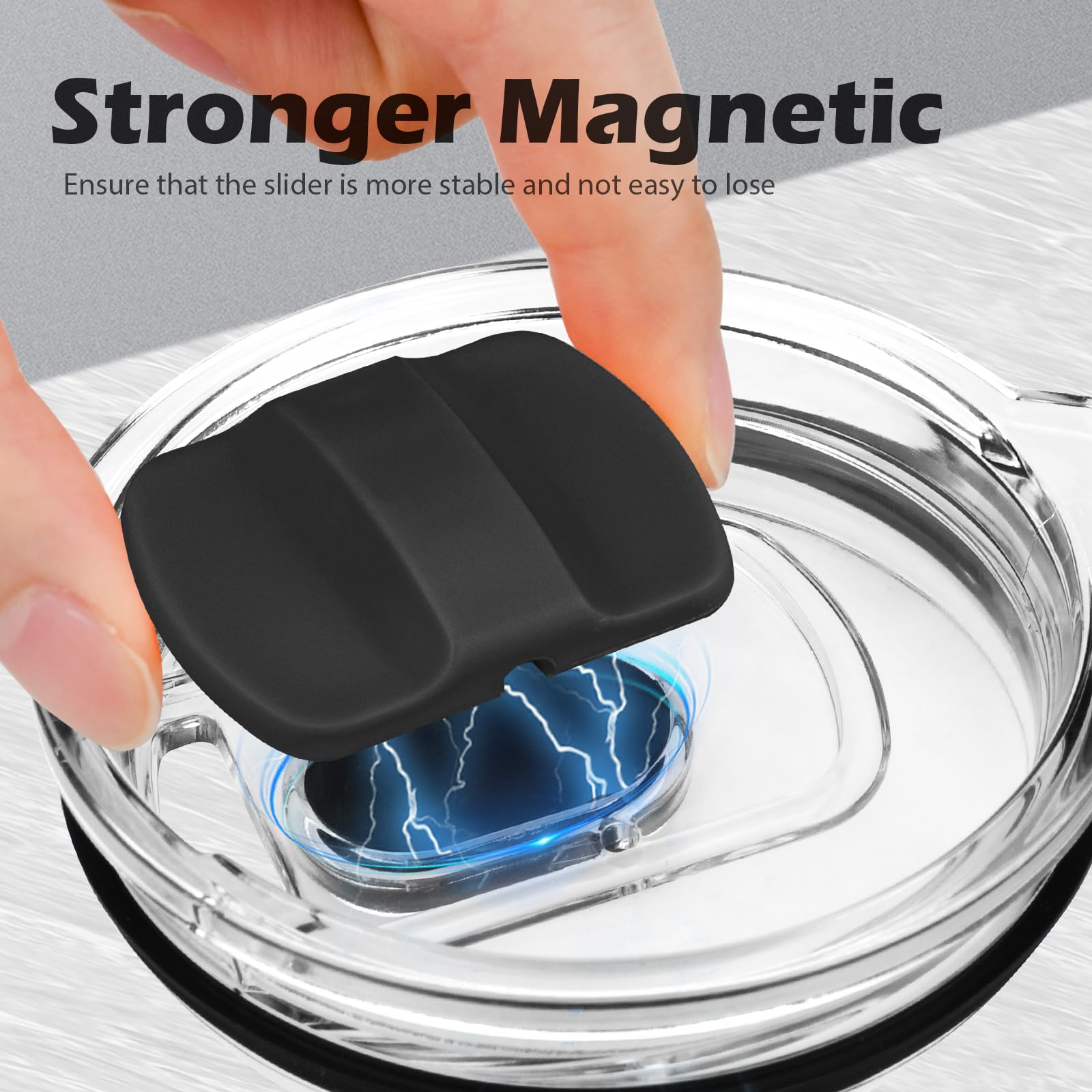 Magnetic Slider Replacement for Yeti, 3 PCS Tumbler Cup Lid Magnet Slider Block Compatible with Yeti Lids 10 oz, 14 oz, 16 oz, 20 oz, 26 oz, 30 oz
