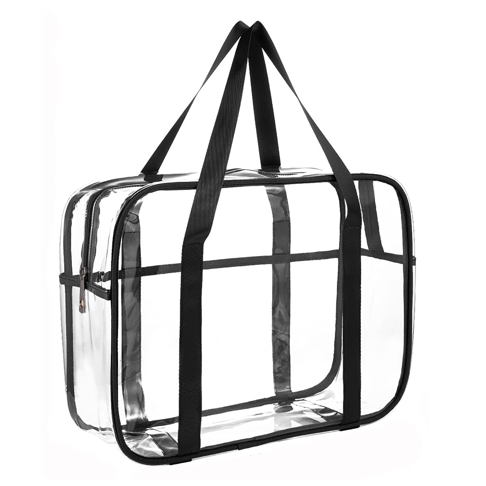 Clear Toiletry Bag Thick Transparent Cosmetic Bag Waterproof Makeup Artist Large Bag Diaper Case Luggage Organizer Storage Easy Clean Large
