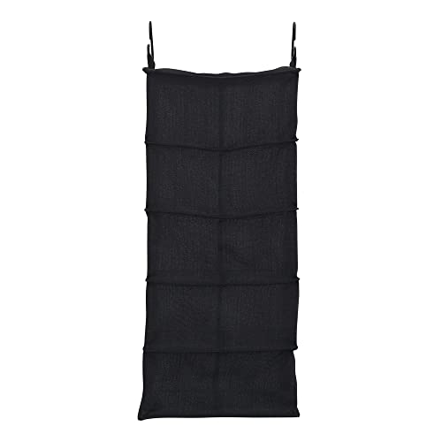 Household Essentials 10 Pocket Closet Hooks Hanging Shoe Organizer, Black