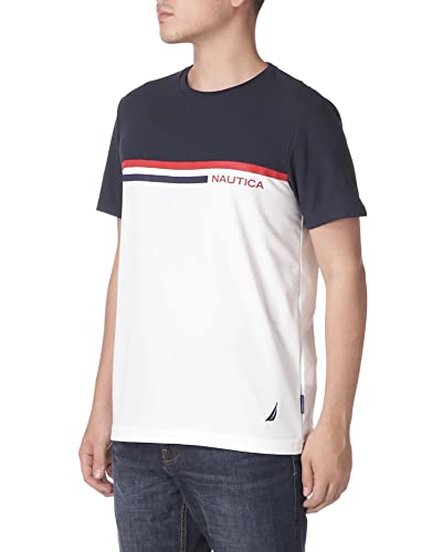 Nautica mens Nautica Men's Navtech Colorblock Tee T Shirt, Navy, X-Large US