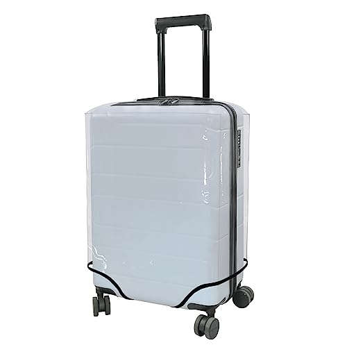 HYPER VENTURE Clear PVC Luggage Cover Full Transparent Suitcase Protector Fits 20 Inch Luggage, S