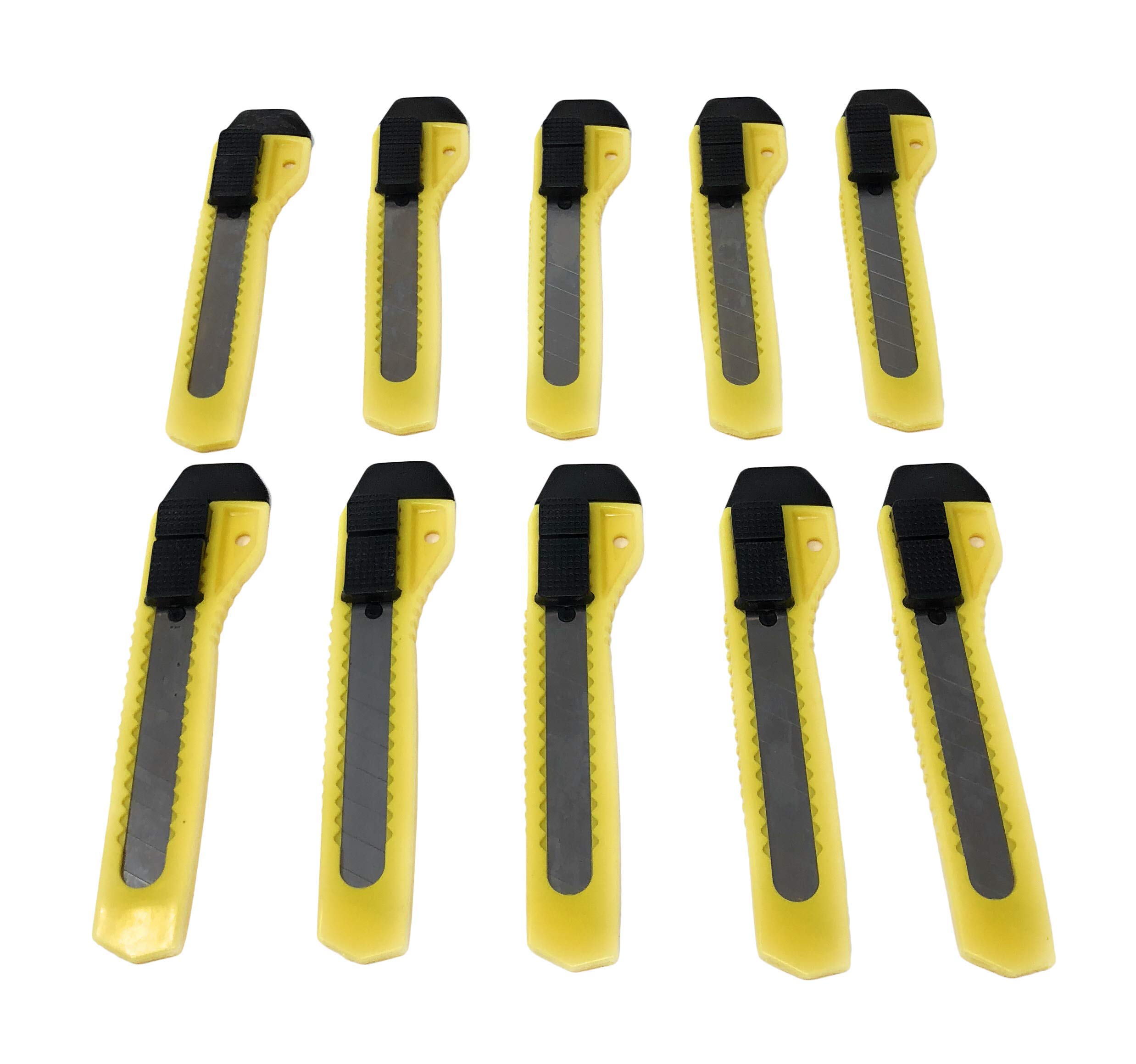 Lot of 10 Best Recommended Box Cutters Utility Knife Set - Heavy Duty 6" Utility Knife Blades - Must Have Every Day Tools - Super Deal