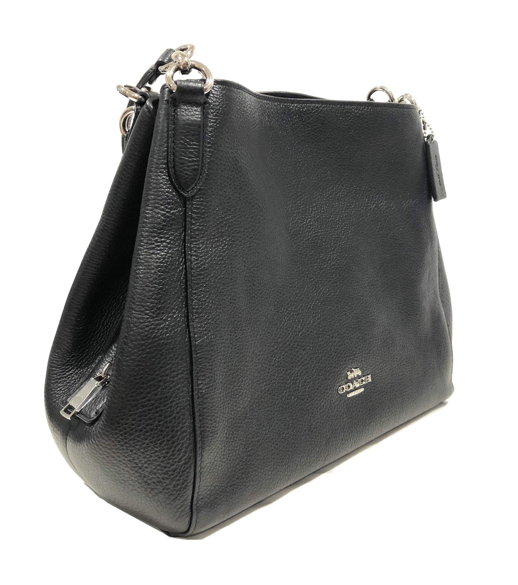 Coach Pebble Leather Shoulder Bag Taupe