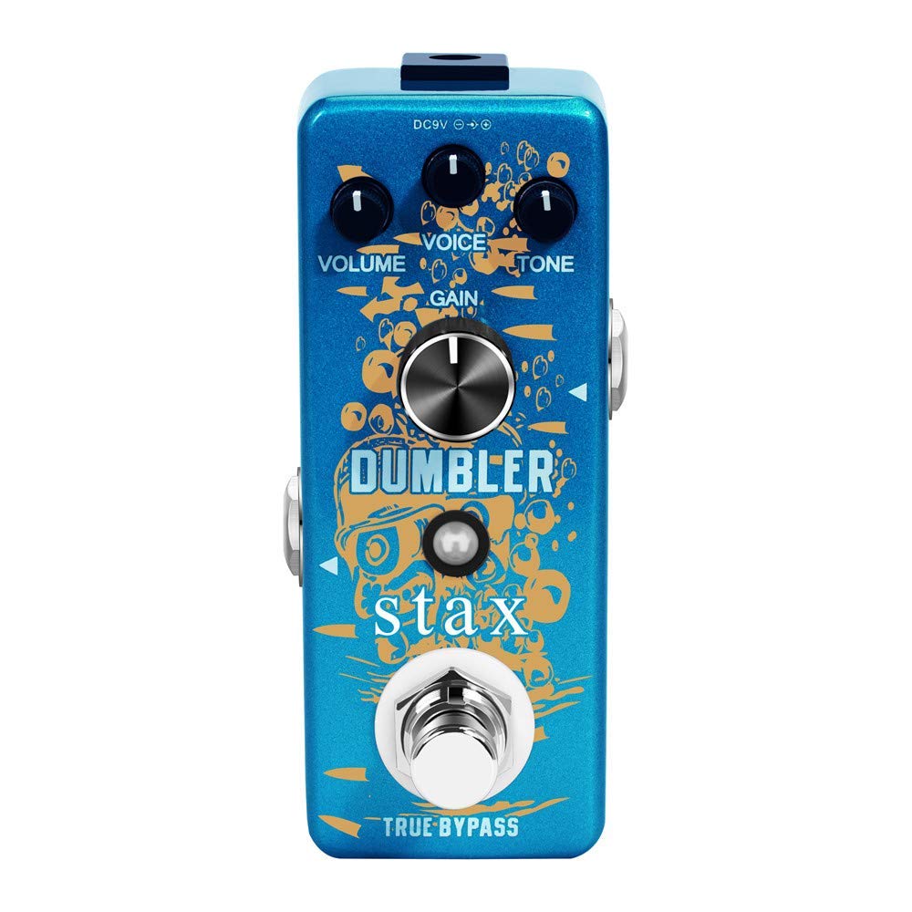 Stax Dumbler Guitar Pedal Analog Dumbler Overdrive Guitar Effect Pedals for Electric Guitar with Medium Low Distortion Mini Size True Bypass