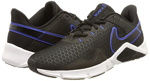 Nike "Legend Essential 2" (CQ9356-403) Men's Training Shoes, Black/Racer Blue, Size: 10.5