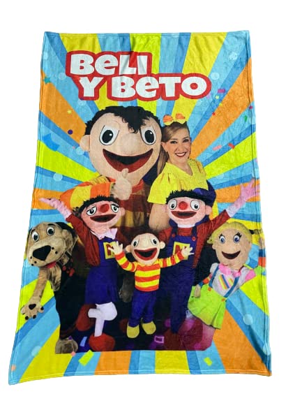 Genérico Bely Y Beto Show Kids Blanket Soft Fleece Fabric Rest Thin Blanket Measure 160 x 110 cm (Yellow)