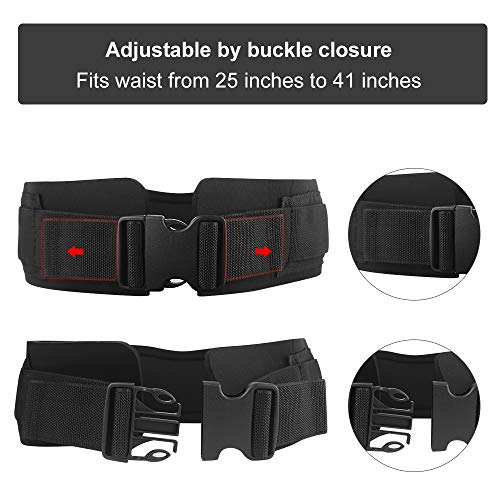 HYVAWO Waist Belt Neoprene Padded Gym Pulley Strap with Rings for Cable Machines Fitness Exercise Speed Agility Resistance Training