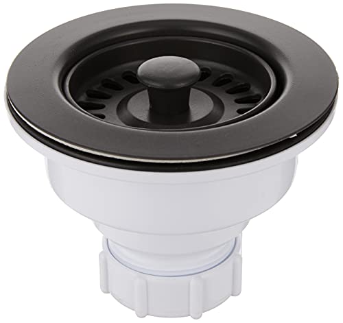 Houzer 190-9265 3.5" Drain Openings Sink Strainer, Matte Black