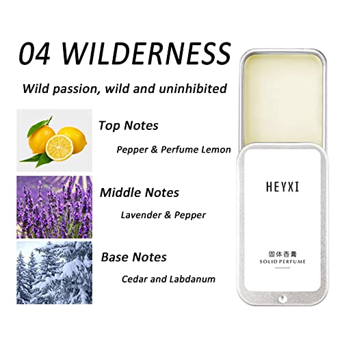Grospe 4PCS Solid Balm Sets Solid Perfume Portable Pocket Balm Perfume Perfect for Travel Use Natural Fragrance Perfume for Men and Women