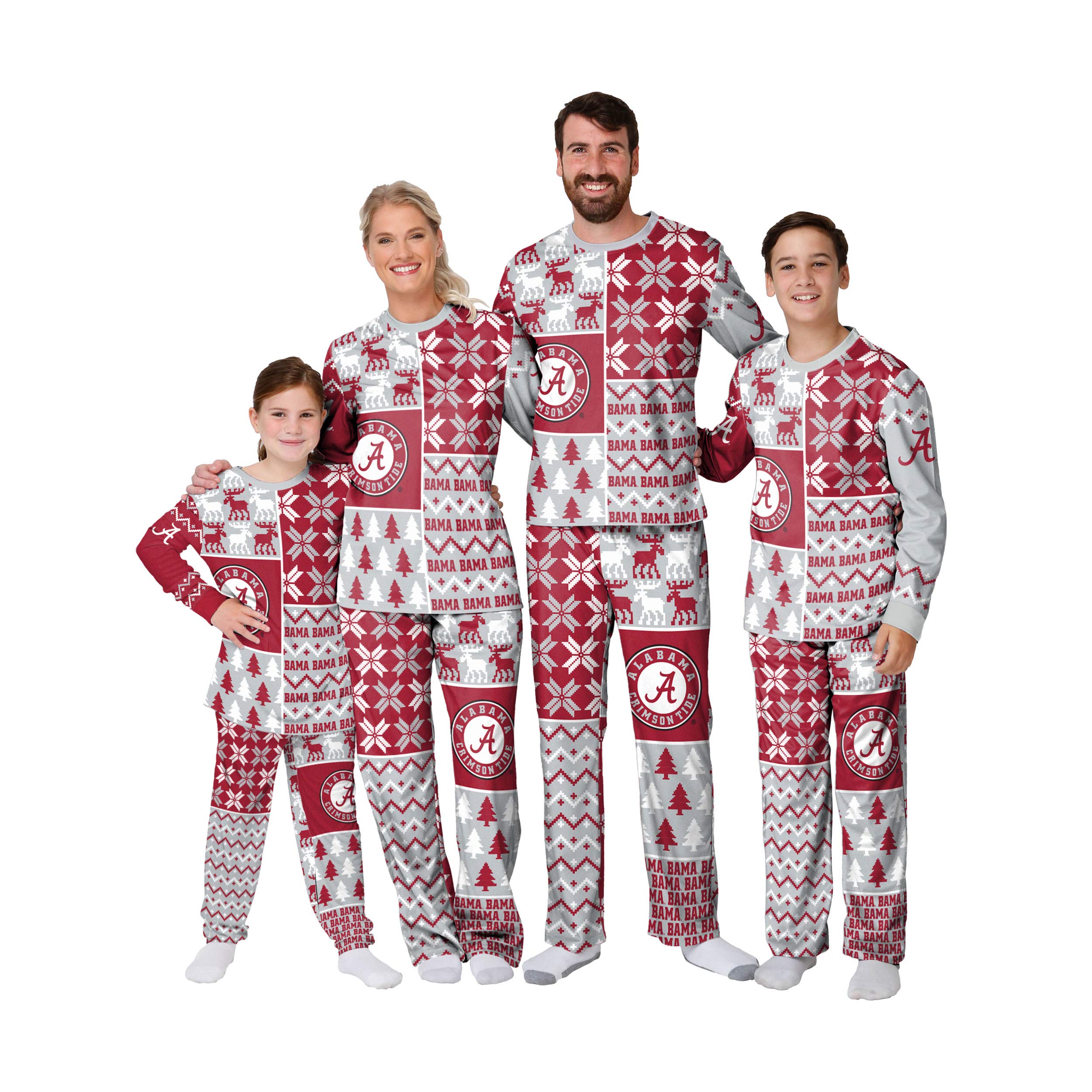 Clemson Tigers NCAA Busy Block Family Holiday Pajamas - Womens - L