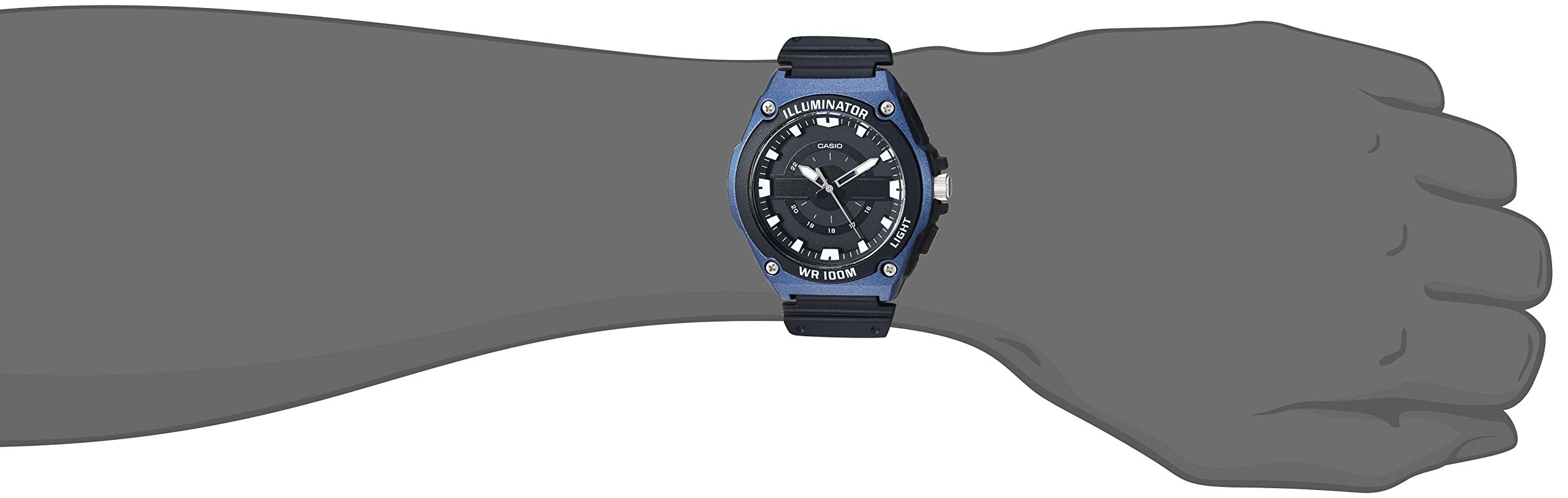 Casio Men's MWC-100H-2AVCF Analog Display Quartz Black Watch