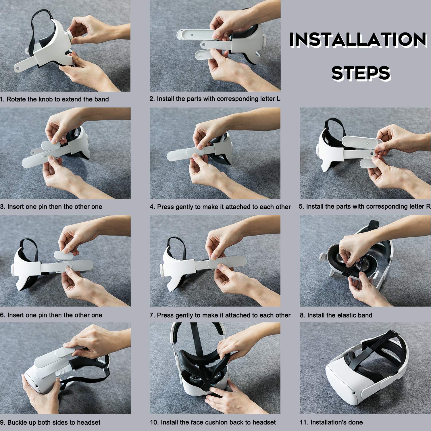 Seltureone Compatible for Quest 2 Head Strap, Replacement for Elite Strap, Adjustable Comfortable Strap with Head Cushion, Reduce Pressure for Quest 2 Accessories Headset