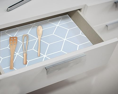 Shelf Liners for Kitchen Cabinet 12 Inch Wide X 10 Ft Cabinet Drawer Liner Non Slip Waterproof Non Adhesive Cupboard Refrigerator Mat Thickened Pantry Bathroom Drawer Protector Mats